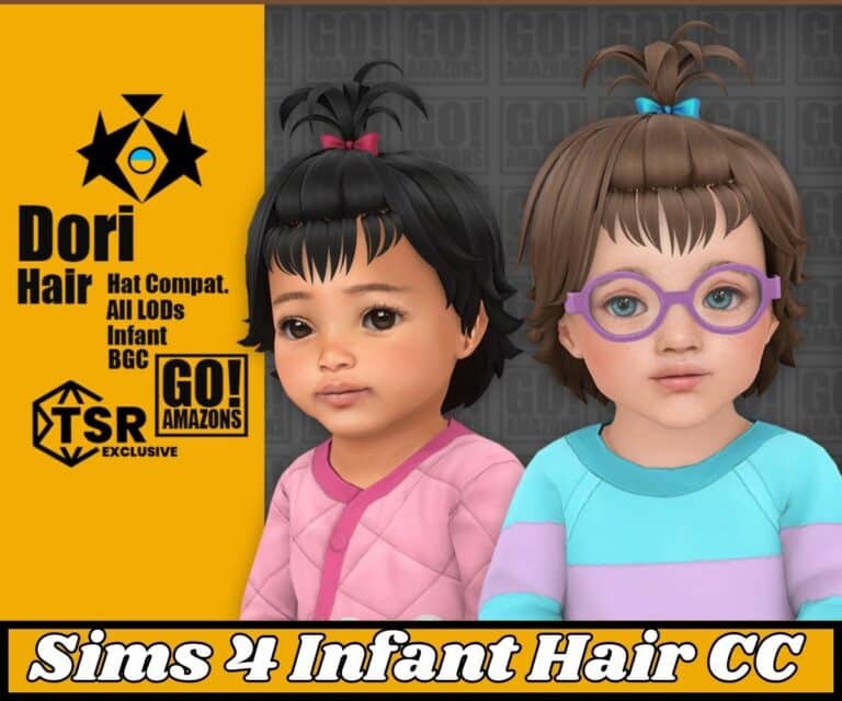 23+ Adorable Sims 4 Infant Hair Cc (Pigtails, Baby Hair, Braids, & More)