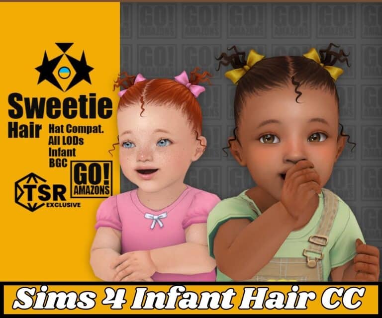 23+ Adorable Sims 4 Infant Hair Cc (Pigtails, Baby Hair, Braids, & More)